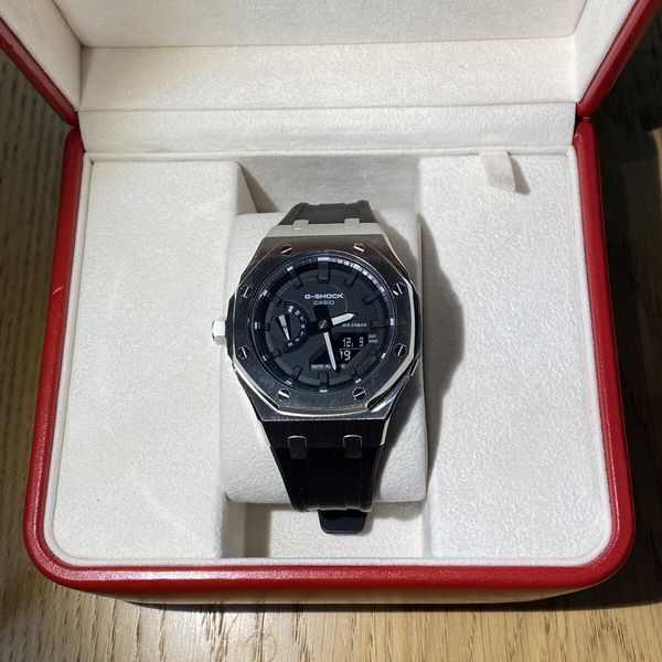 Custom Casio G-Shock GA-2100, CasiOak, Silver, AP Gen 5 Mod, Men's ...