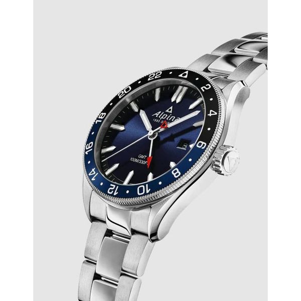 Alpina AL-247NB4E6B Store Display 9.7 out of 10 Men's Alpiner GMT Blue ...