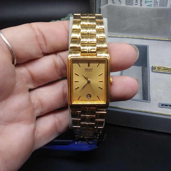 Vintage SEIKO Wristwatch Water Resistant V722-5A50 660642 8.25" Needs ...