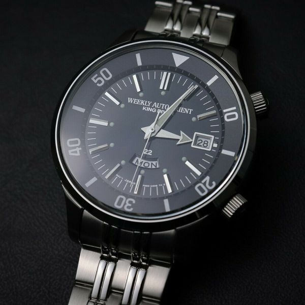 Weekly Auto Orient King Diver RA-AA0D01B1HB Black Dial Automatic Mens ...
