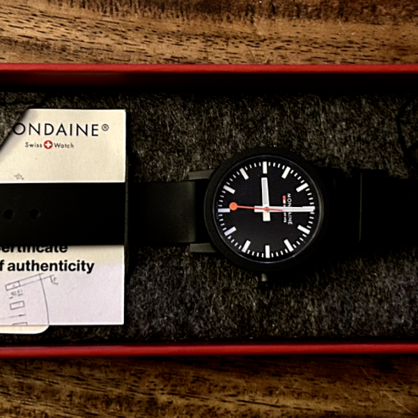 MONDAINE OFFICIAL SWISS RAILWAY WATCH New Stickered Box | WatchCharts ...