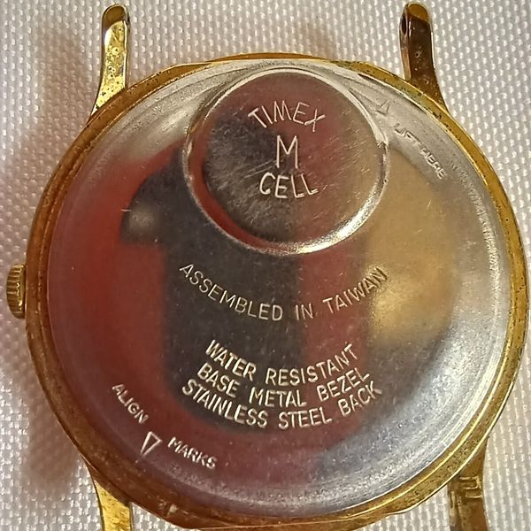 VINTAGE TIMEX MCELL GOLD TONE WATCH FACE FOR PARTS OR REPAIR ...