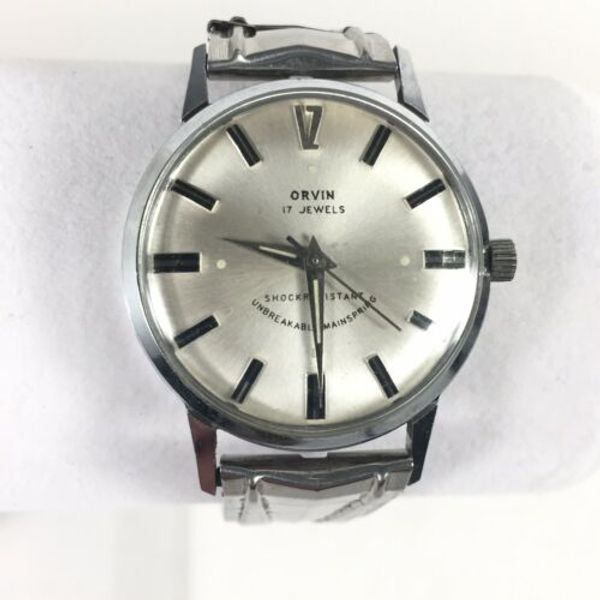 Vintage Orvin Men's Watch 17 Jewels Shock Resistant Unbreakable ...