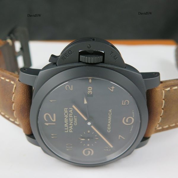 FS: Panerai PAM 441-LUMINOR 1950 3 DAYS GMT 44MM- BLACK CERAMIC CASE-O ...