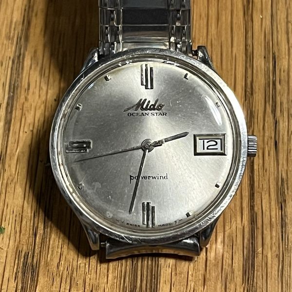 VINTAGE MIDO OCEAN STAR POWERWIND MENâ S WATCH SWISS AUTOMATIC ...