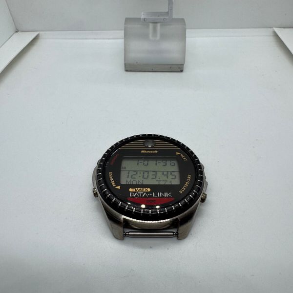 Timex Microsoft Data Link 150 Wrist Watch Works First Smart Watch WR30 Vintage | WatchCharts ...