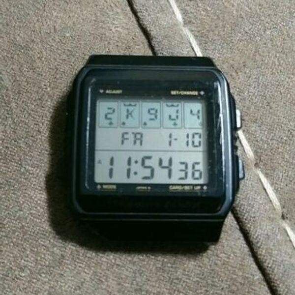 Vintage WORKING Casio STRAIGHT FLUSH GC-10W Digital Watch Card Game ...