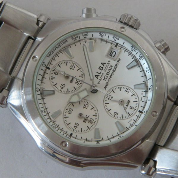 SEIKO ALBA ALARM CHRONOGRAPH WATCH Ref. 7T62 "GOOD CONDITION" | WatchCharts