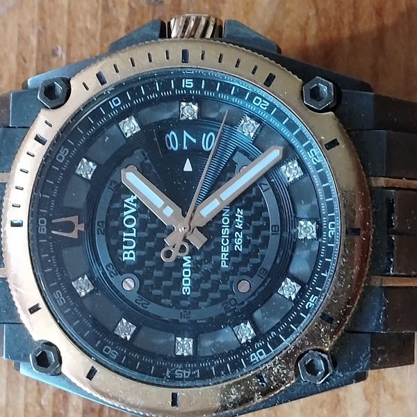 Bulova 98D149 Precisionist Men's Diamond 46mm Watch | WatchCharts ...