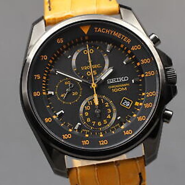 [MINT] Vintage SEIKO Chronograph 7T92-0NK0 Black Men's Quartz Watch ...