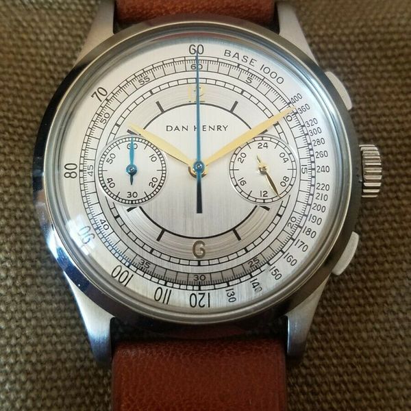 DAN HENRY 1937 Dress Chronograph Watch 38mm Meca Quartz, 2 New Straps ...