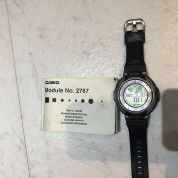 Casio Pro Trek PRG-60 digital and analog Triple sensor radio watch ...