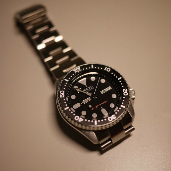 Seiko SKX007K Dive Watch with rubber strap + Strapcode Super Oyster ...