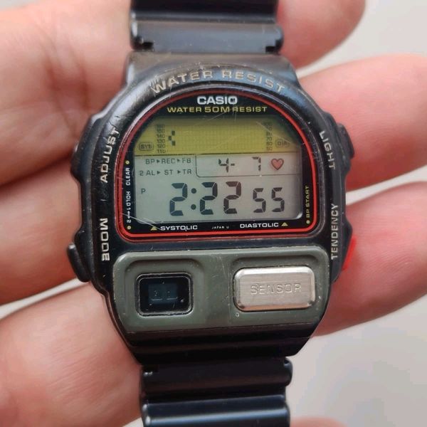 Vintage Casio BP-100 Blood Pressure Monitor Men's Digital Watch ...