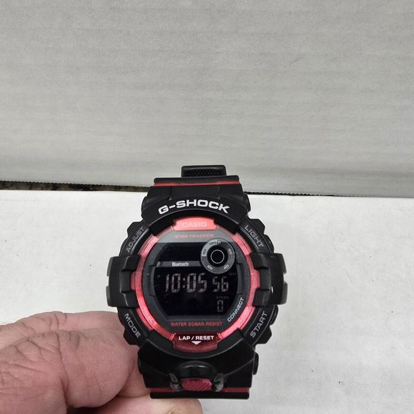 Casio G-Shock GBD-800 3464 Bluetooth Watch Step Tracker Red and Black ...