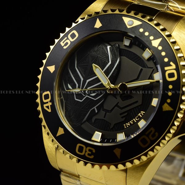 RARE Invicta Marvel 44mm Limited Edition GOLD TONE Stainless Steel Men ...