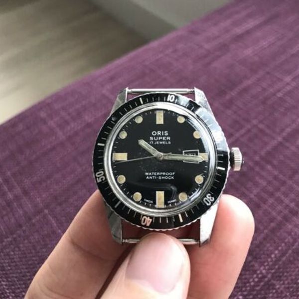 Rare Vintage Original Oris Super 17 Jewels Mens Diver Watch Cal. KIF ...
