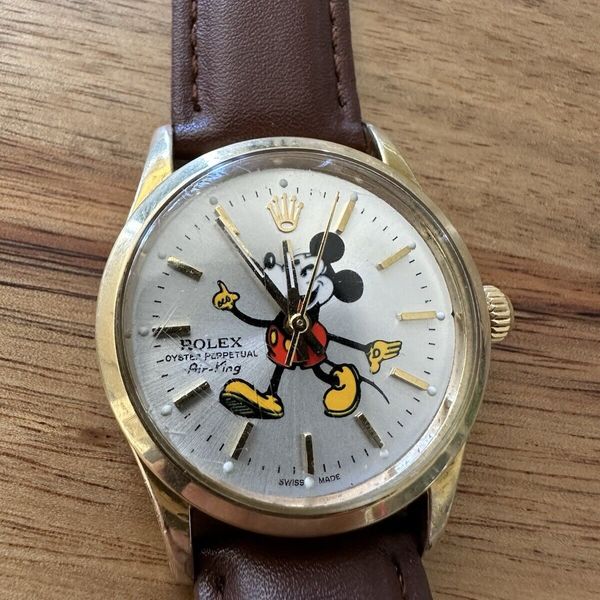 Vintage Rolex Airking 5506 Gold Mickey Mouse Watch | WatchCharts ...