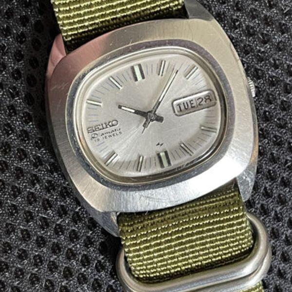 VINTAGE SEIKO Jumbo TV Dial Mens Watch Rare 7006-5000 19j Nov 1973 ...