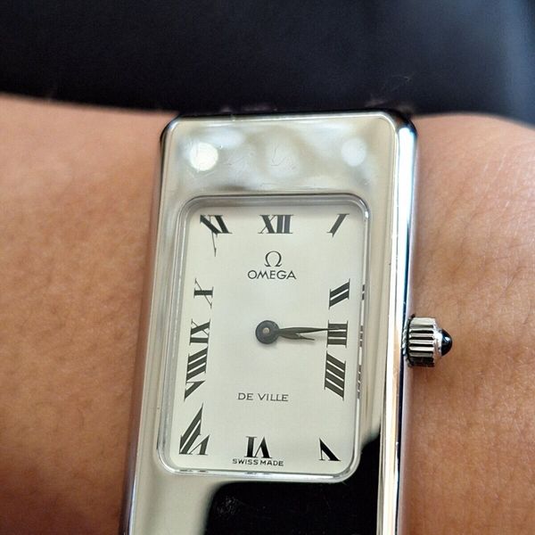 NOS, Rare, Stunning, 70s Vintage OMEGA Tank DEVILLE Manual Wind Unisex ...