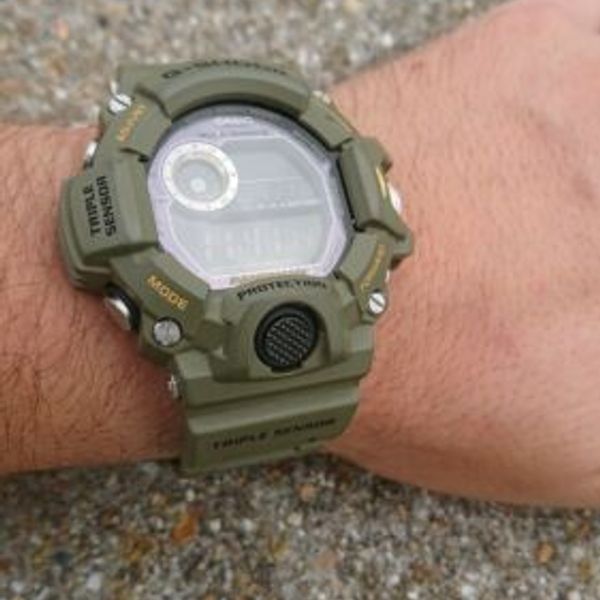 Casio GW-9400 Rangeman olive green with negative display | WatchCharts