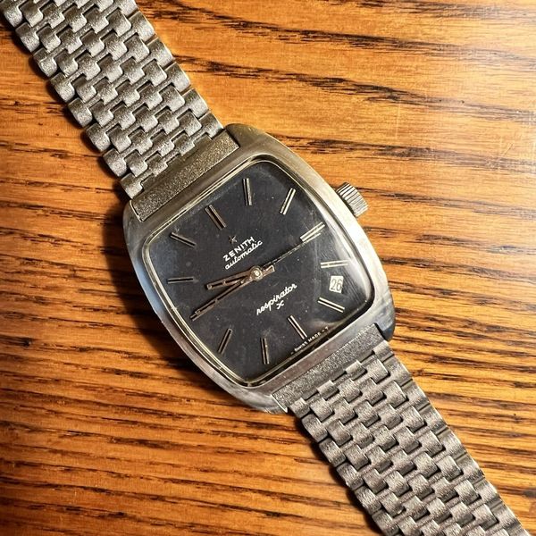 zenith respirator X Automatic 1970â s Blue Dial | WatchCharts Marketplace