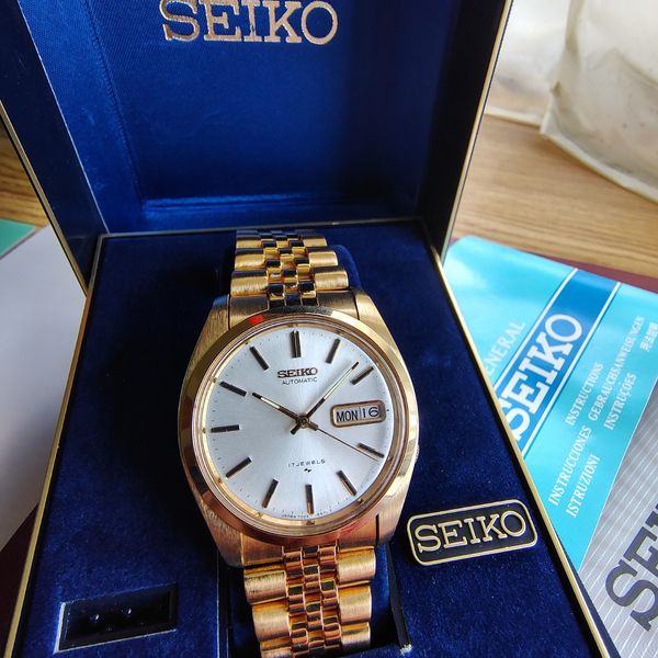 Vintage Seiko 7009-8219 Automatic Mens Watch Full Set Jubilee Bracelet ...