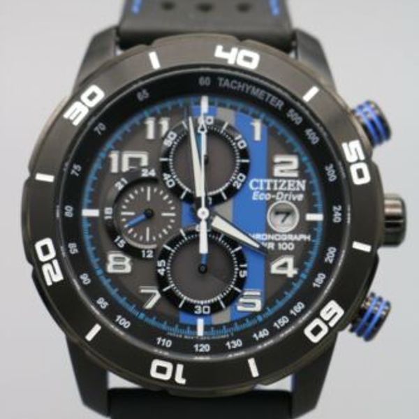 Citizen Primo Grey Dial with Blue/Grey Men's Chronograph CA0467-03E ...