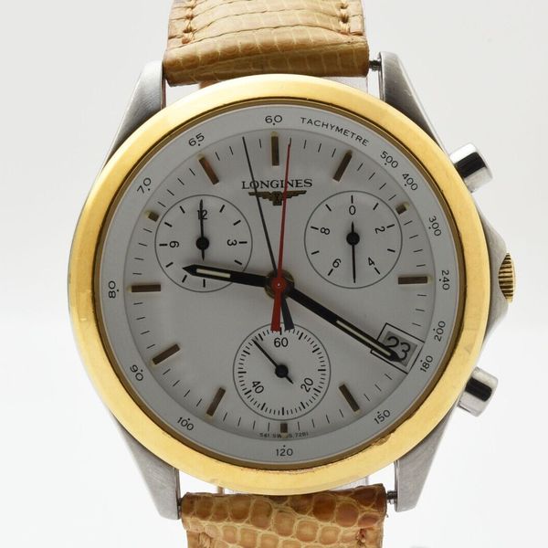 Longines Flagship Chronograph 7281 Quartz 37mm Vintage Swiss Made Men's ...