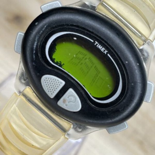 Kids Vintage Timex Y2K Indiglo Alarm Chrono Blue Digital Watch NEW ...