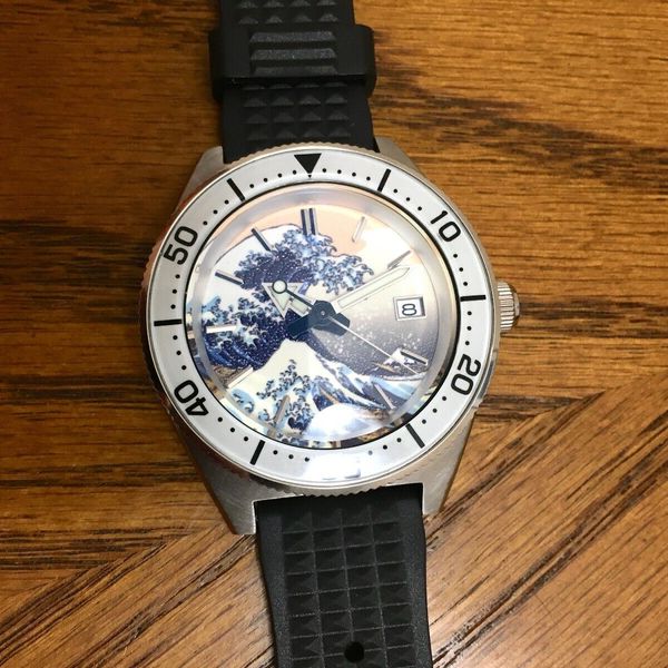 Cronos 62mas Automatic Dive Watch, Kanagawa Great Wave Dial, Seiko ...