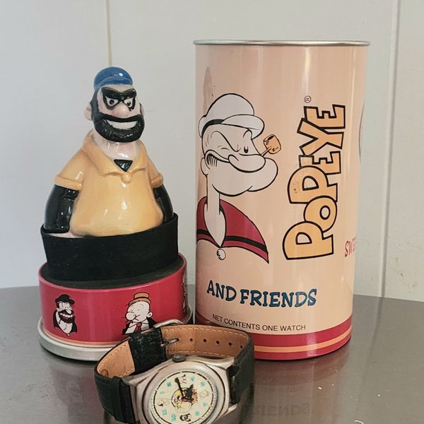 Vintage 1994 Fossil Popeye & Friends Limited Edition Watch With Brutus ...