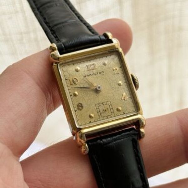 Vintage Hamilton Tank Watch Spider Dial Manual Wind Made In USA 14k ...