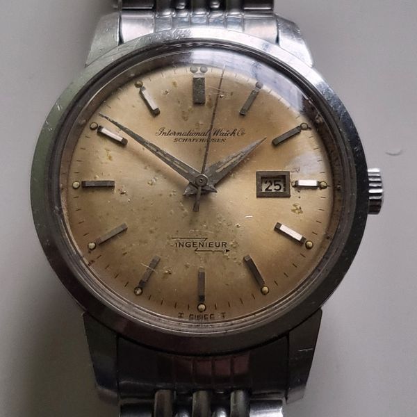 IWC Ingenieur Silver Men's Watch - 666A Working & Has Inner Soft Sheild ...