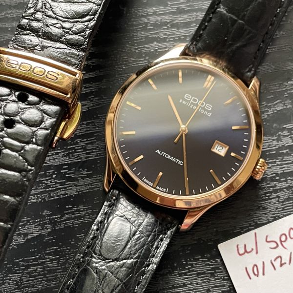 [WTS] Epos Timeless 40mm Rose Gold Blue Dial Dress Watch - Top Grade ETA 2892 Super Thin ...