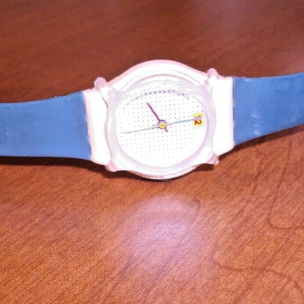 Swatch Watch 1985 Dotted Standard Quartz Wristwatch + Swatch Guard ...