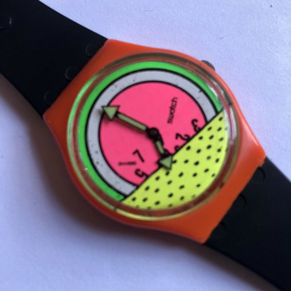 Vintage 1985 SWATCH BREAKDANCE Keith Haring Watch Men's GO 001 ...
