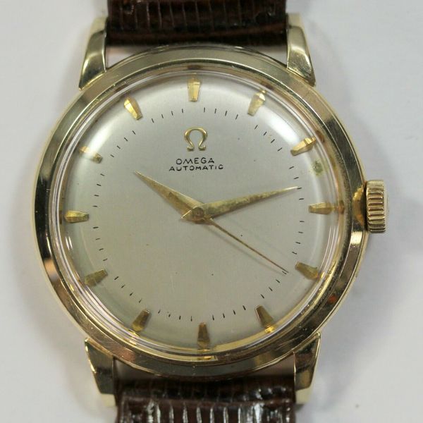 1952 Omega Bumper Automatic Watch, 14K Case, Ref G6525, Cal 351, Runs ...