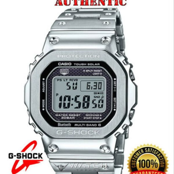 Casio G-Shock GMWB5000D-1 Connected Solar Powered Stainless Steel Watch ...