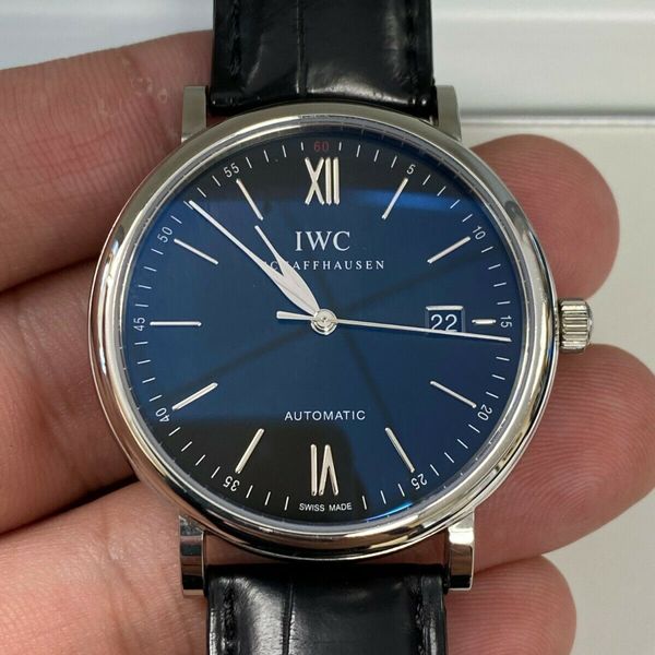 IWC Portofino IW356502 Wrist Watch for Men Automatic Movt. Black Dial ...