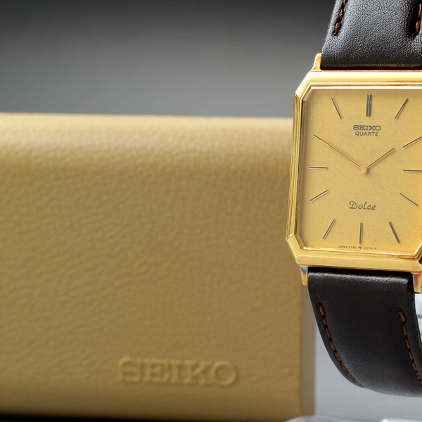 [Near MINT] Vintage Seiko Dolce 6730-5540 Gold Square Qz Men's Watch From JAPAN | WatchCharts ...