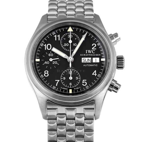 FS- IWC 3706 Flieger Chrono Day Date IW3706 Pilot Factory Serviced ...