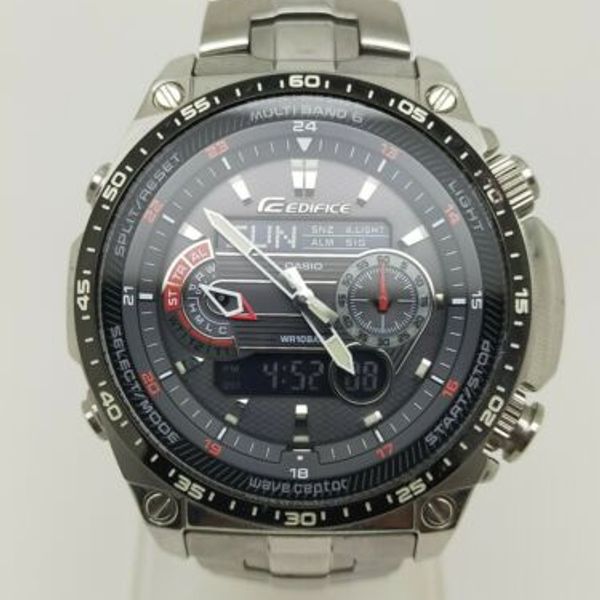 CASIO Edifice Wave Ceptor Tough Solar Multi band 6 ECW-M300EDB-1AER Men ...