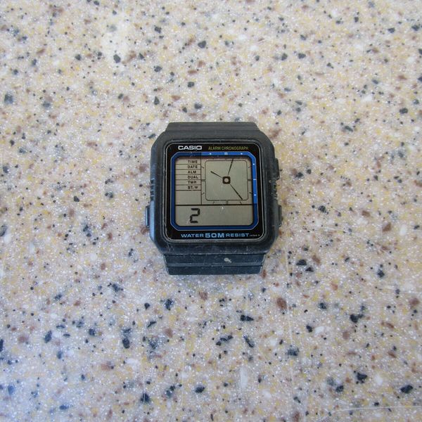 Vintage Casio Alarm Chronograph AE-10W Rare Model Digital Mystery Dial ...