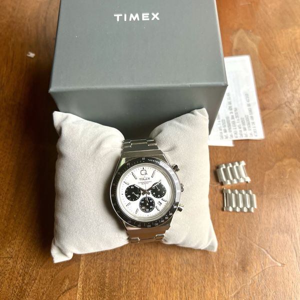 Timex Q | Chronograph | panda | quartz | new | full set | TW2W53300 ...