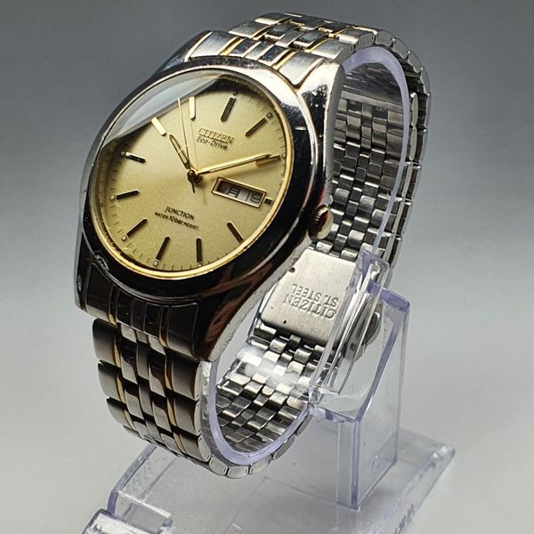 Vintage Citizen Junction Feb. 2002 Eco-Drive Two-Tone Bilingual Kanji ...