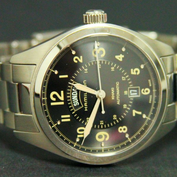 Hamilton Khaki Field Day Date Automatic Black Dial Watch H70505933 $945 ...