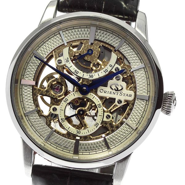 Good product ★ With box [ORIENT] Orient Orient Star Skeleton Power ...
