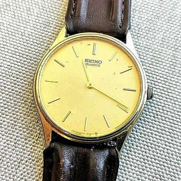 RARE VINTAGE 1980s SEIKO 6530-6010 GOLD PLATED UTRA THIN MEN'S QUARTZ ...