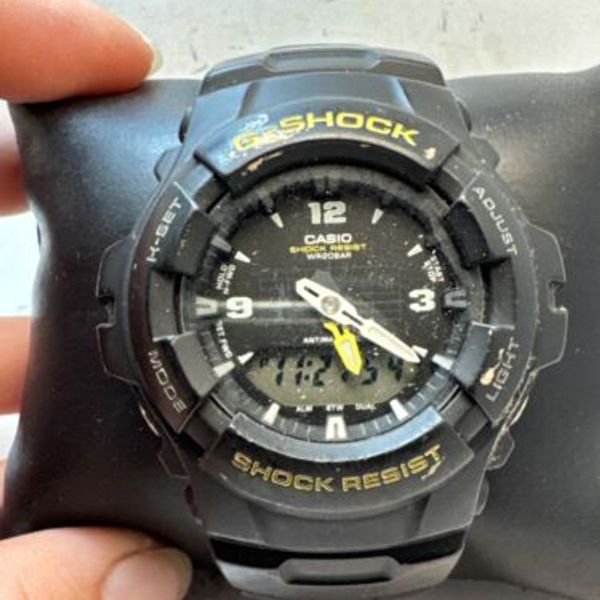 Casio G100-1BV, G-Shock Analog/Digital Watch, Black Resin Band, Alarm ...